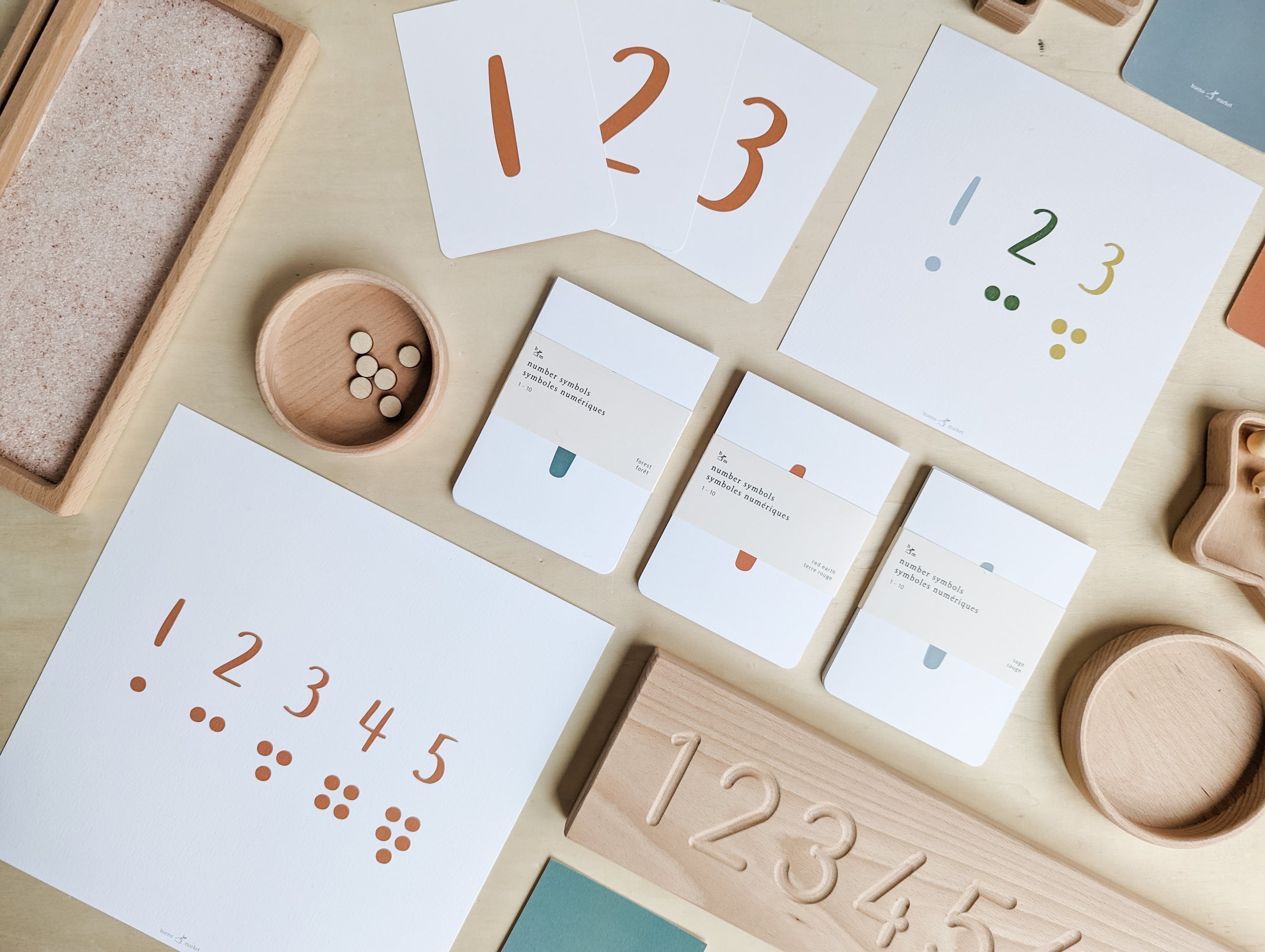 number cards 1 - 10, montessori counting cards – Bueno Market